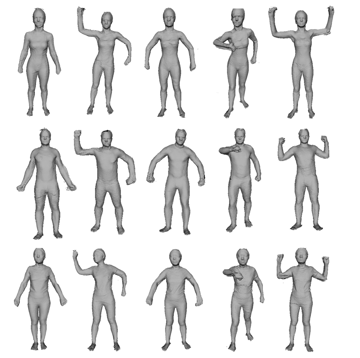 K3D hub Low Quality 3D Human Body Dataset Scanned With Microsoft 